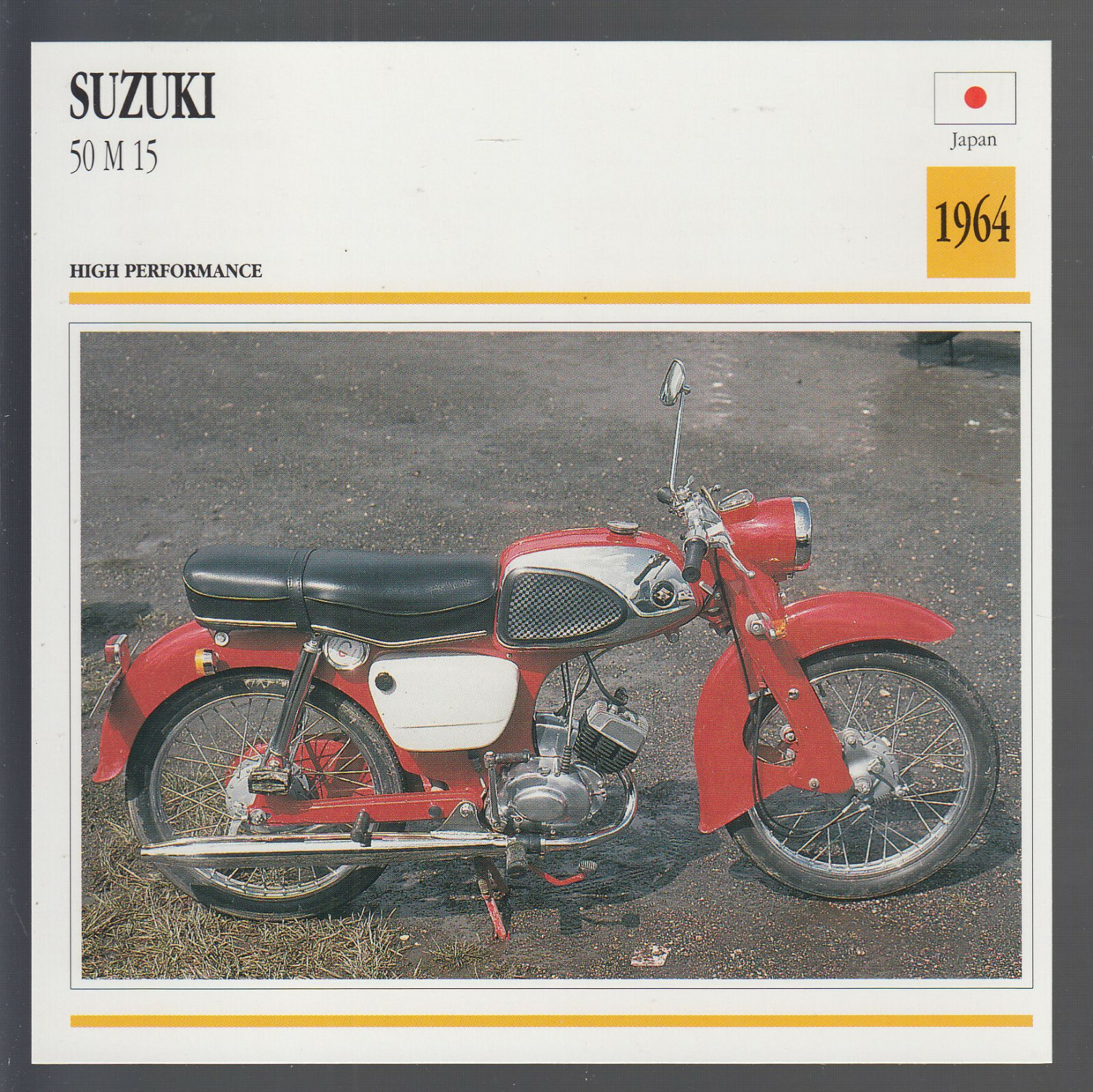 1964 Suzuki 50 M 15(49cc) Japan Bike Motorcycle Photo Spec Sheet Info ...
