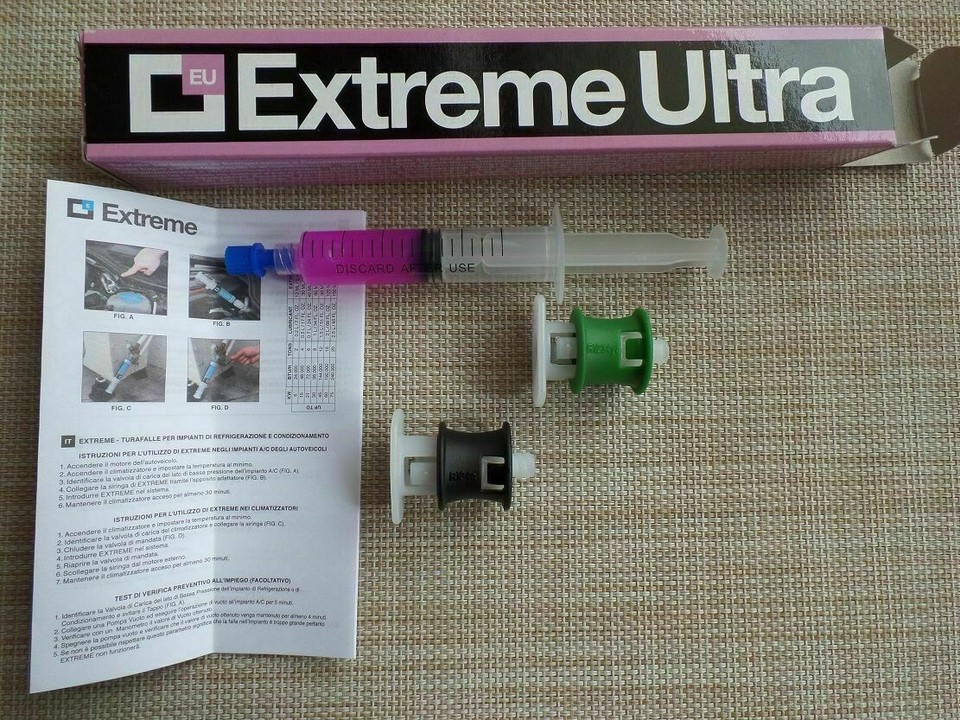 Errecom Extreme ULTRA 6ml car conditioner ac stop leak adapters r134a ...