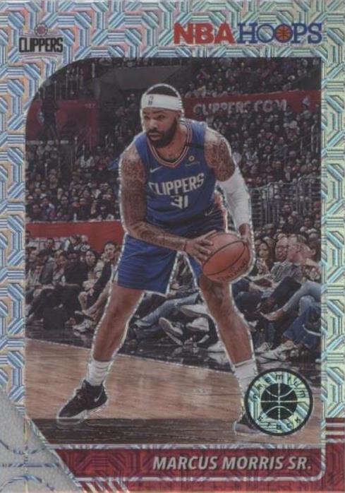 2019-20 Panini NBA Hoops Premium Stock - Marcus Morris #261 Silver Mojo ...