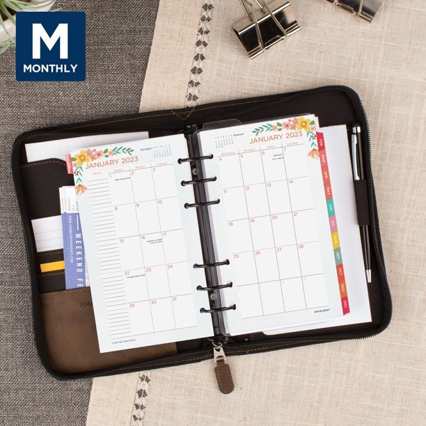 AT-A-GLANCE Kathy Davis 2023 Weekly Monthly Planner Refill Loose-Leaf ...