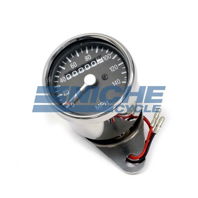 Mini Universal Motorcycle Mechanical 140 MPH Speedo Speedometer Gauge 1 ...
