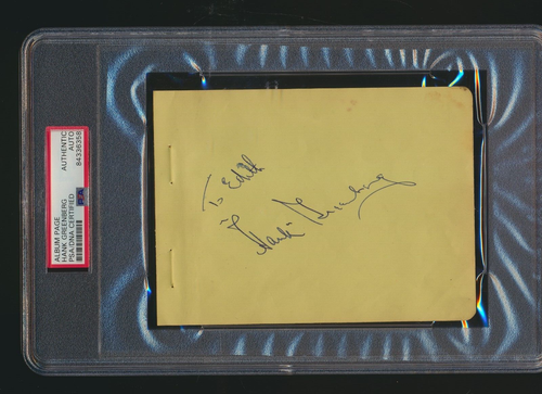 Hank Greenberg Cut Signature Album Page Playing Era Auto PSA/DNA ...