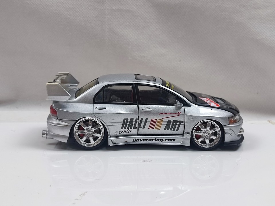Kentoys 1/24 Mitsubishi Lancer Evolution VIII Evo 8 Silver Lights Model ...