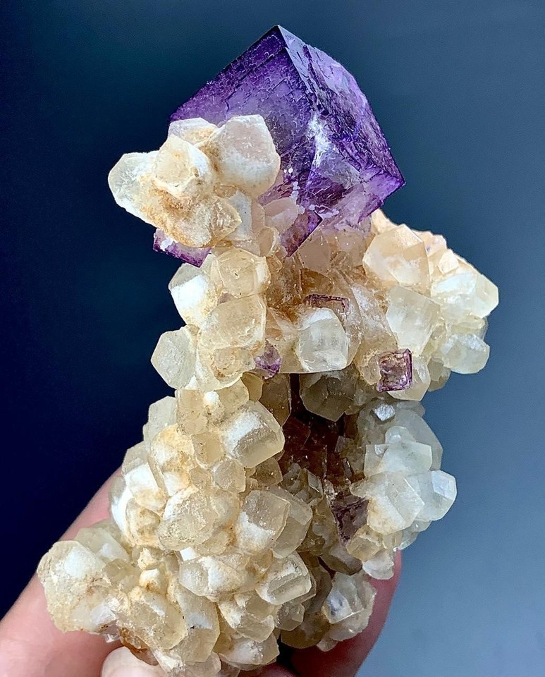 572 Carat Cubic Flurite Purple On Calcite Matrix Specimen Skardu ...