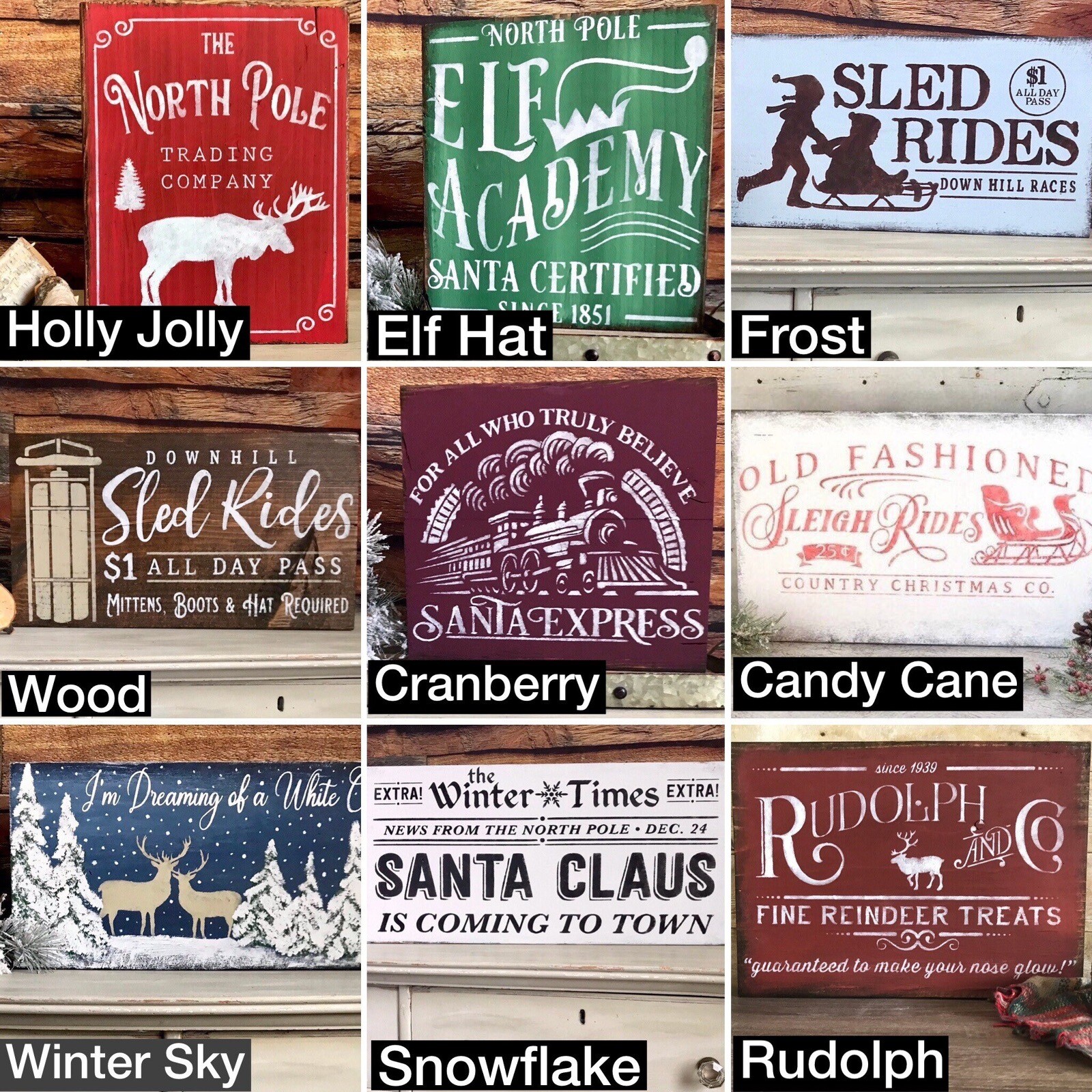 Christmas Decor / Christmas Sign / North Pole Trading Co / Reindeer ...