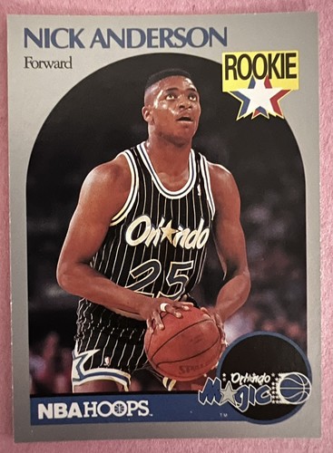 1990 NBA Hoops #214 Nick Anderson Rookie Card Orlando Magic | eBay