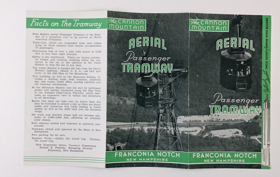 1950s Franconia Notch New Hampshire Cannon Mtn Aerial Tramway Vintage ...
