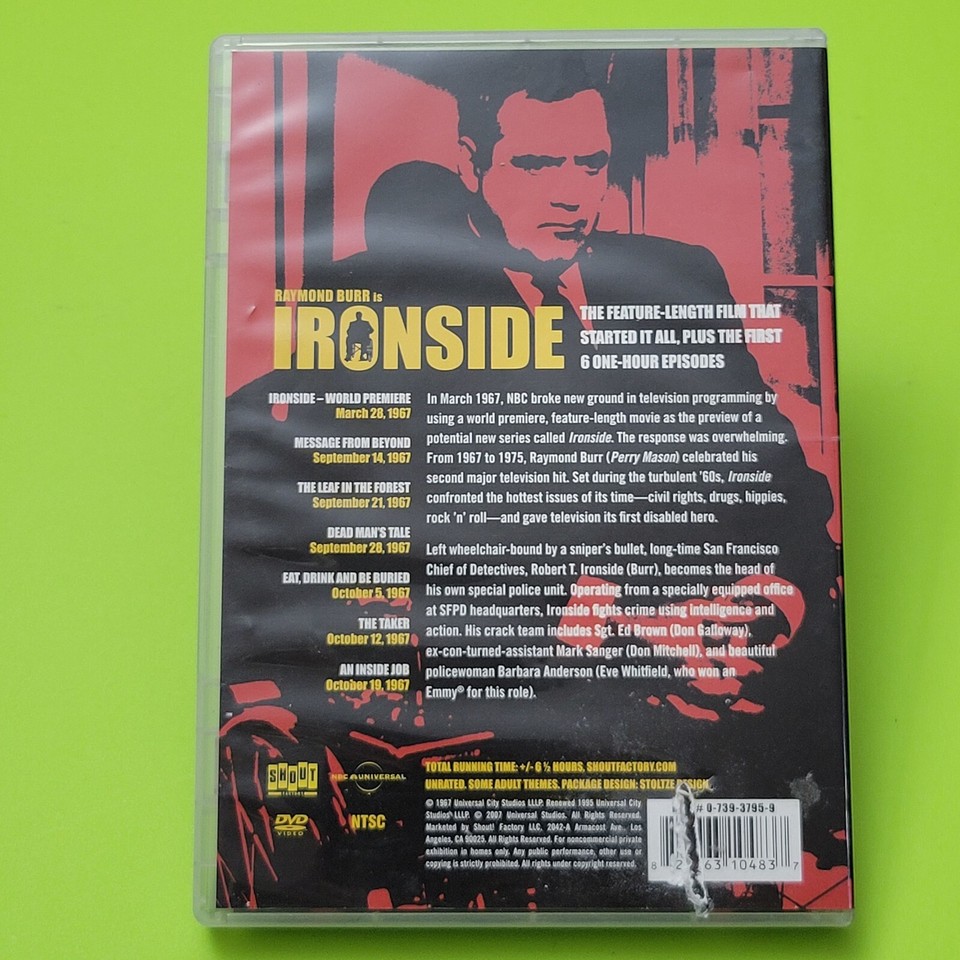 Ironside: Season 1 (DVD, 1967) -- 📀 2 Disc Set 826663104295 | eBay