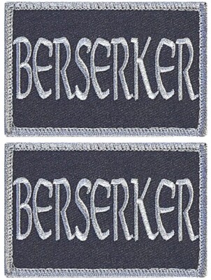 Berserker Norse Viking Embroidered Patch | 2PC Hook Backing 3"x2" | eBay