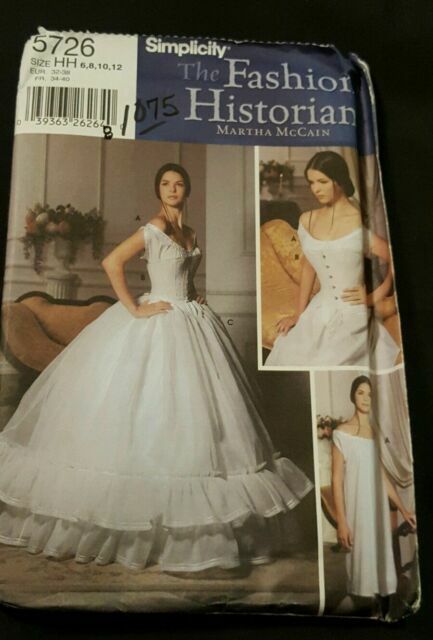 Simplicity 5726 Sewing Pattern Corset Chemise Petticoat Costume ...