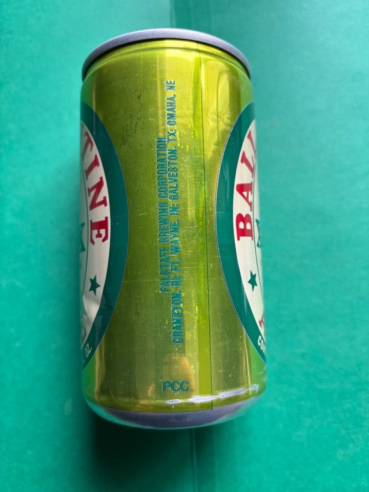 VINTAGE 80s BALLANTINE XXX ALE BEER CAN FALSTAFF CRANSTON RI. GALVESTON ...