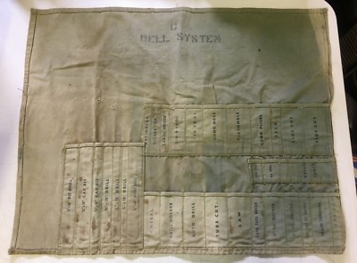 Vintage Bell System Tool Organizer Pouch Drills Saw Pliers Screwdriver ...