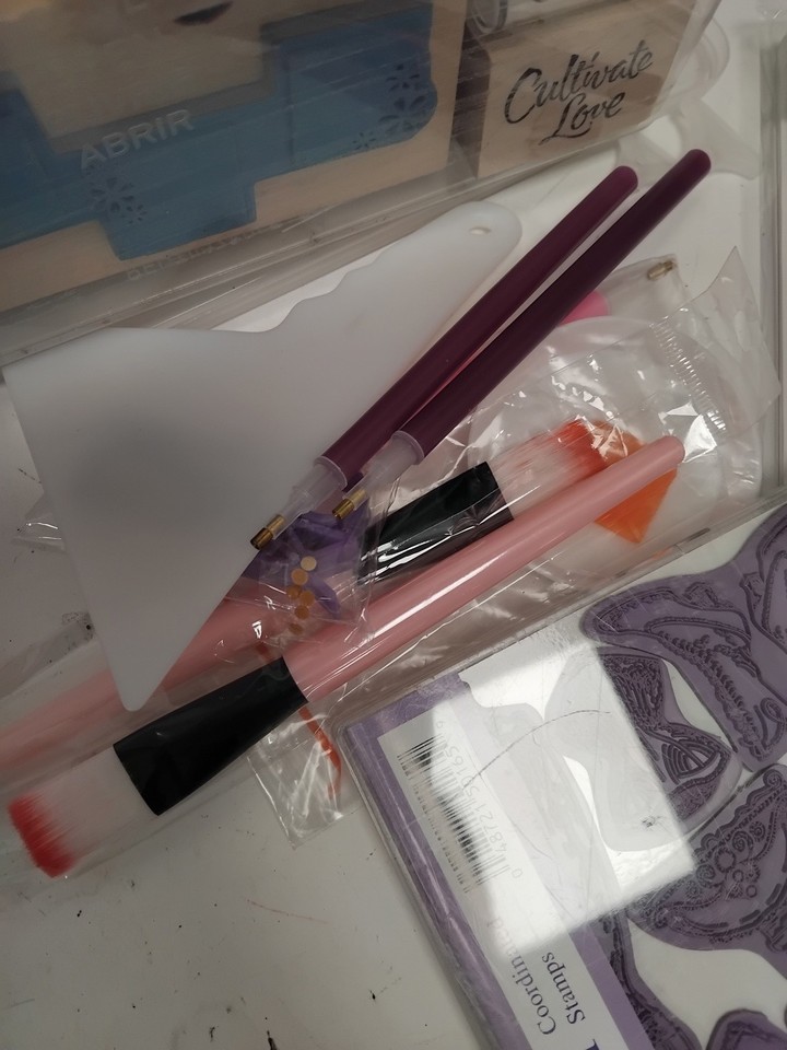 Large Bundle of Card Making Craft Supplies Stamps Punches Inks & More Preloved | eBay UK