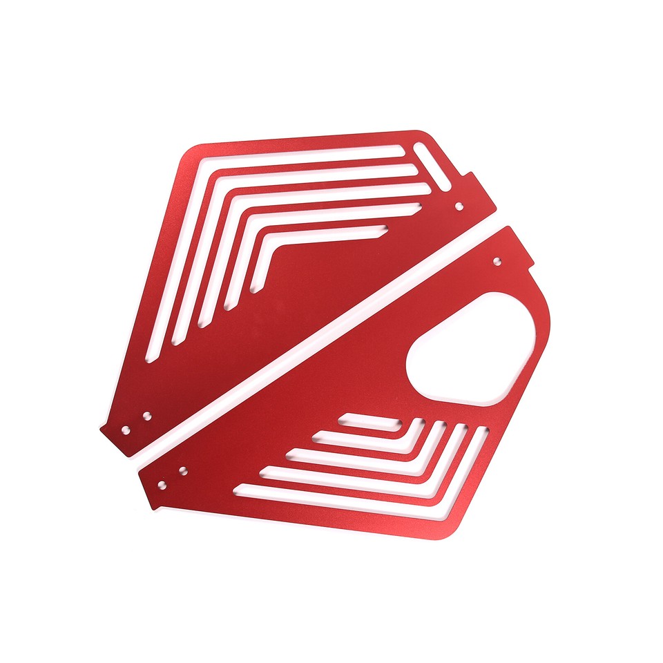 Red Aluminum Engine Cover Engine Bay Panel Trim Cover For Corvette C8 ...