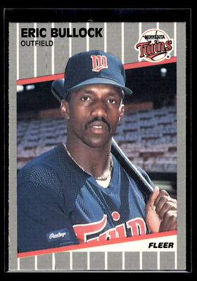 1989 Fleer Baseball #106 Eric Bullock Rookie Minnesota Twins Pack Fresh ...