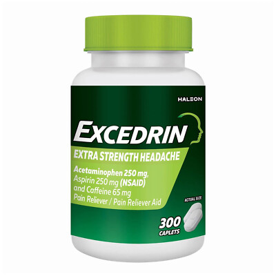 Excedrin Extra Strength Acetaminophen 250 mg 300 Coated Caplets exp ...