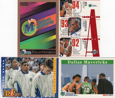 DALLAS MAVERICKS Lot of 4 Logo/Team/Checklist NBA Basketball Cards LOT ...