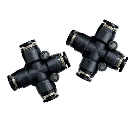 Pneumatic Cross Union 5/32" 4mm OD Air Push to Connect Fittings 2PCS | eBay