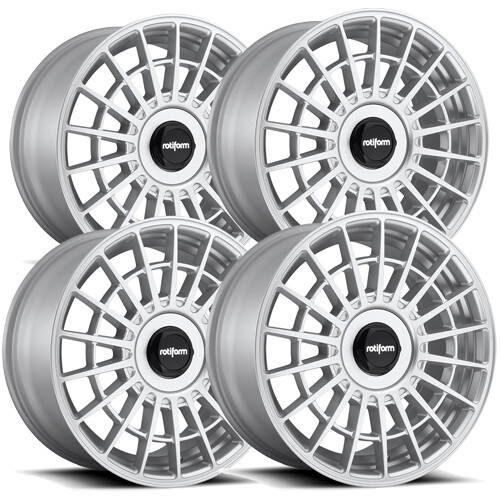 (Set-4) Rotiform R143 LAS-R 17x8 5x112/5x120 +35mm Silver Wheels Rims ...