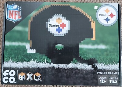 NFL FOCO 3D BRXLZ Steelers 1200 Pieces Helmet Building Set - New ...