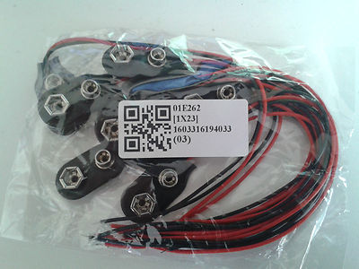 5 X PP3 9V Battery Snap Clip Connector Cable Lead 150mm UK MN1604 | eBay UK