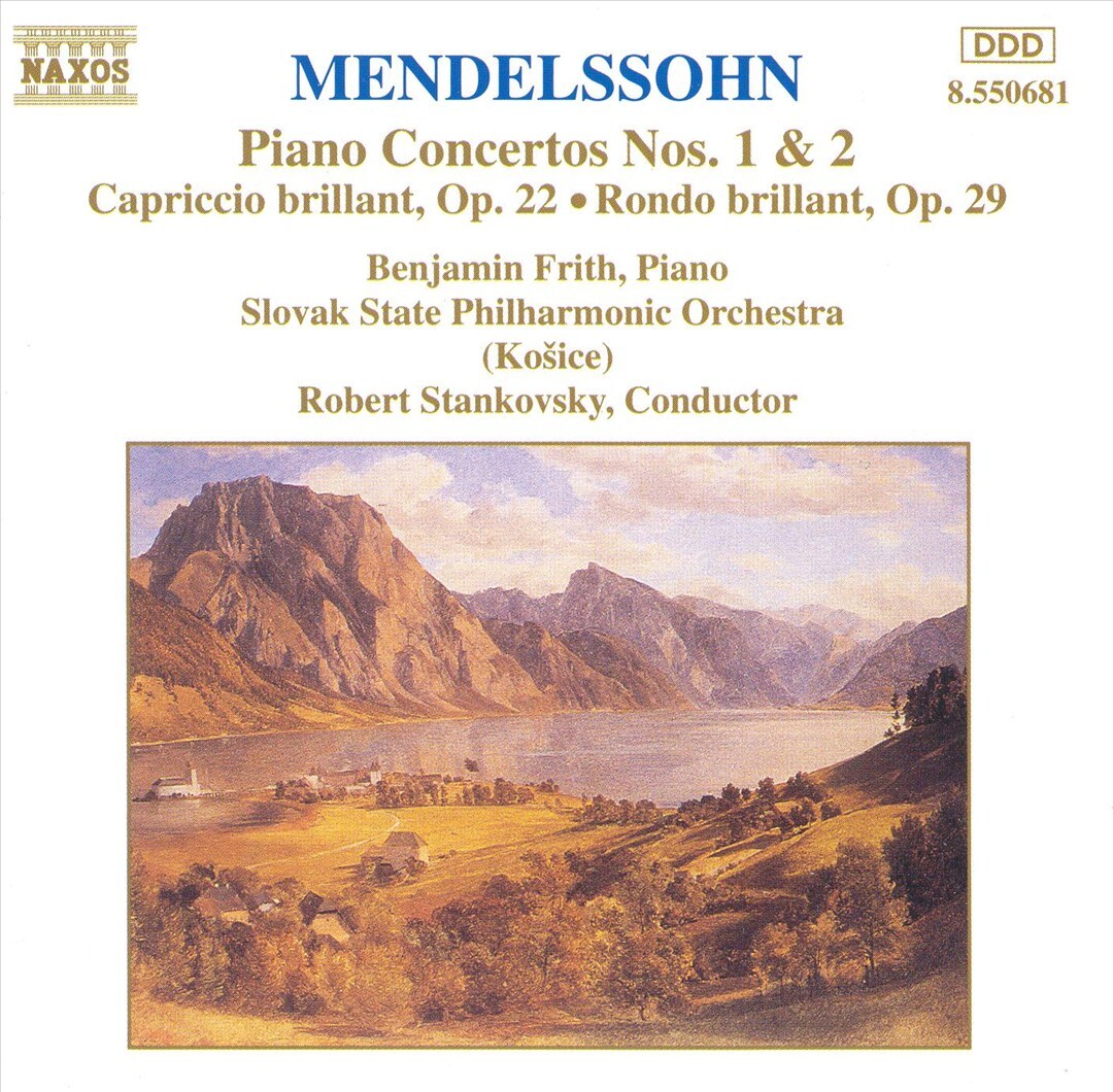BENJAMIN FRITH MENDELSSOHN: PIANO CONCERTOS NOS. 1 & 2 NEW CD ...