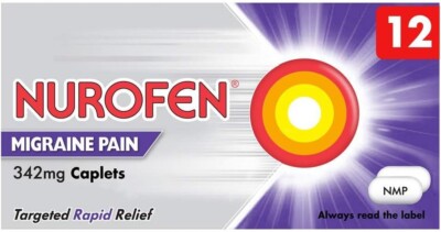 Migraine/Headache Tablets 342mg | Pack of 12 Rapid Pain Relief UK STOCK ...