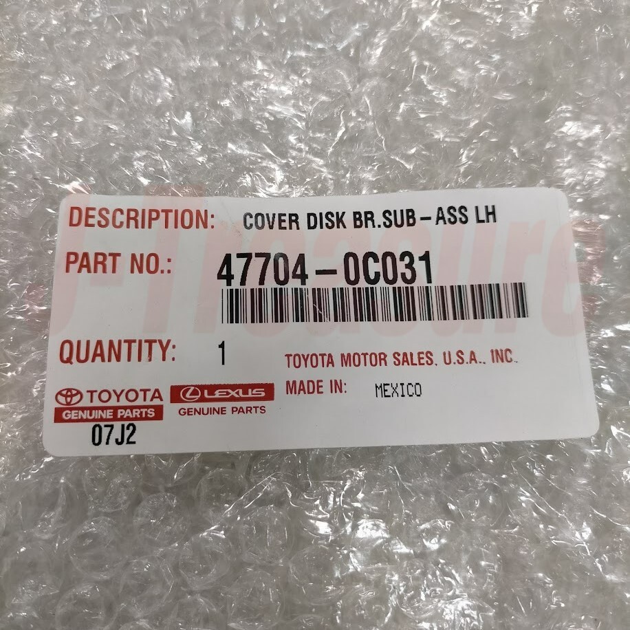 TOYOTA TUNDRA 07-21 Genuine Cover Disc Brake Dust Front Left 47704 ...