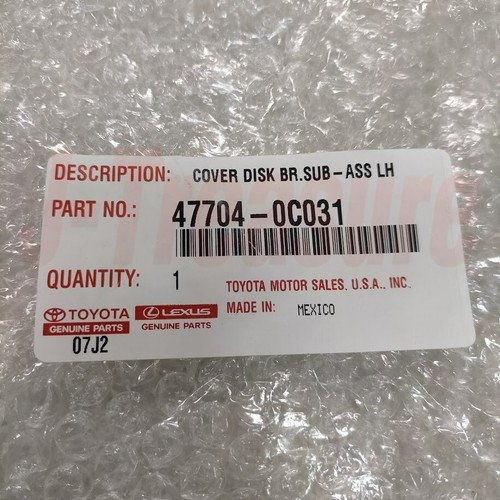 TOYOTA TUNDRA 07-21 Genuine Cover Disc Brake Dust Front Left 47704 ...