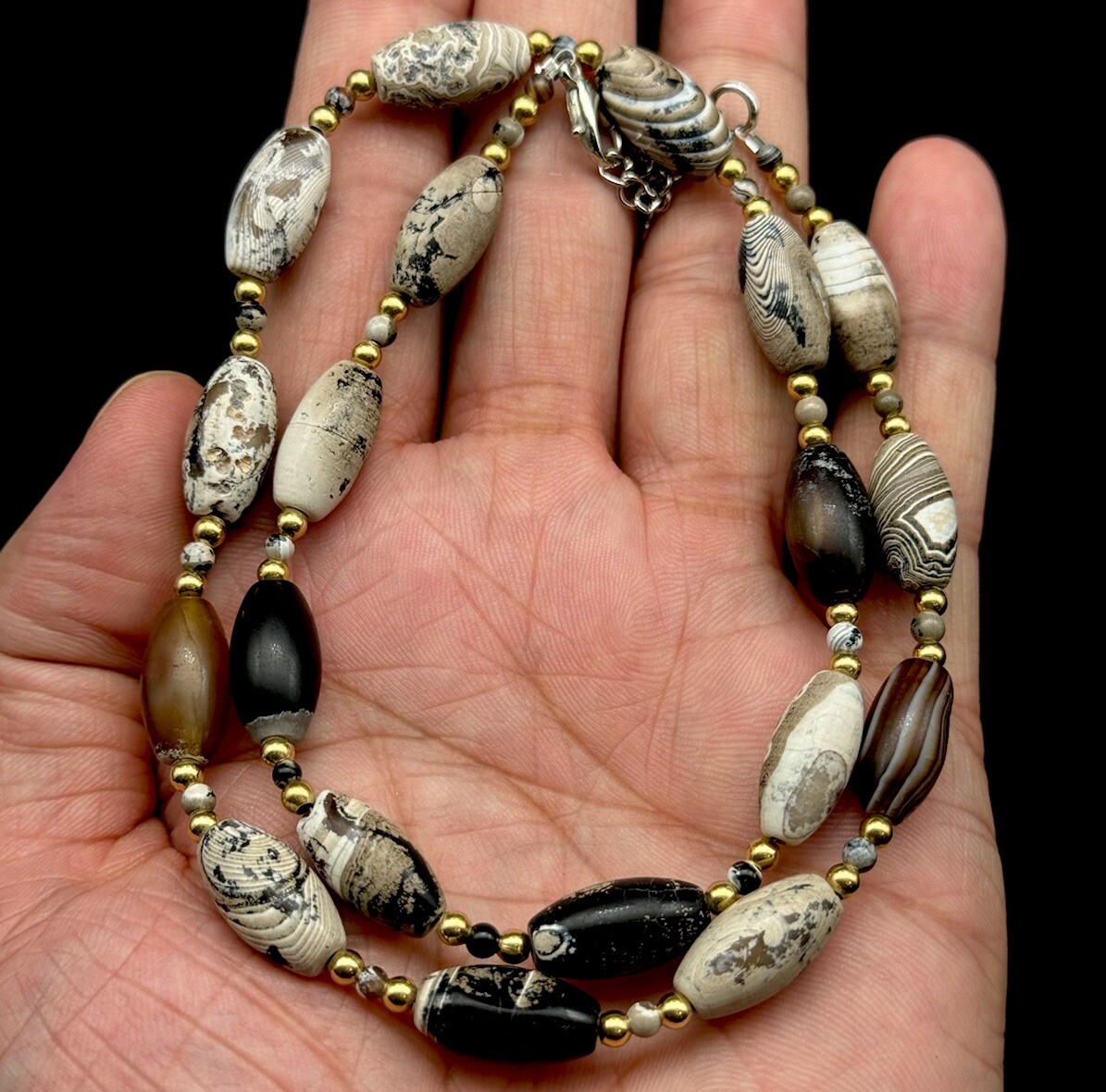 Antique Ancient Himalayan Agate rare Eyes Patterns Su… - Gem