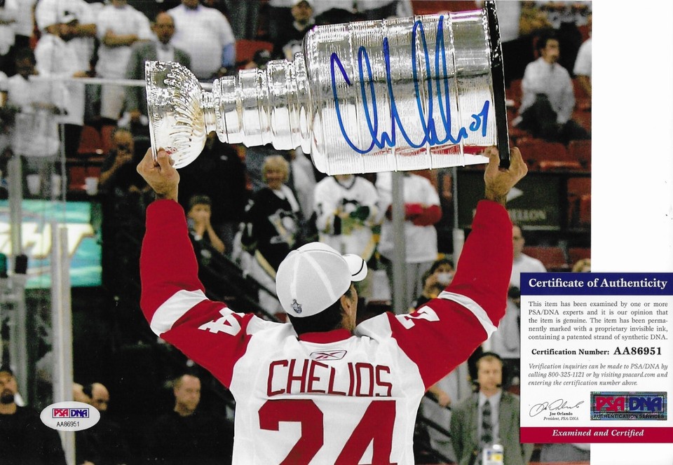 Chris Chelios Signed 8x10 Photo Autographed PSA/DNA Detroit Red Wings ...