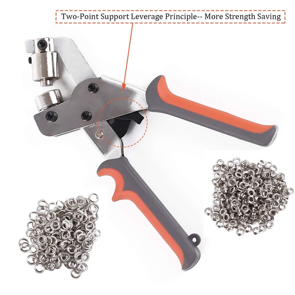 Grommet Tool Kit Handheld Hole Punch Pliers Portable Grommet Hand Press ...