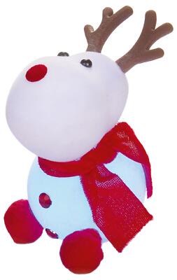 Battery Operated Lit Flocked Reindeer Toy Moving | eBay UK