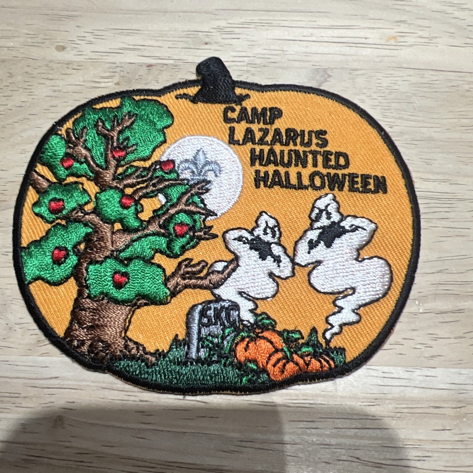Vintage BSA Camp Lazarus haunted Halloween patch | eBay UK