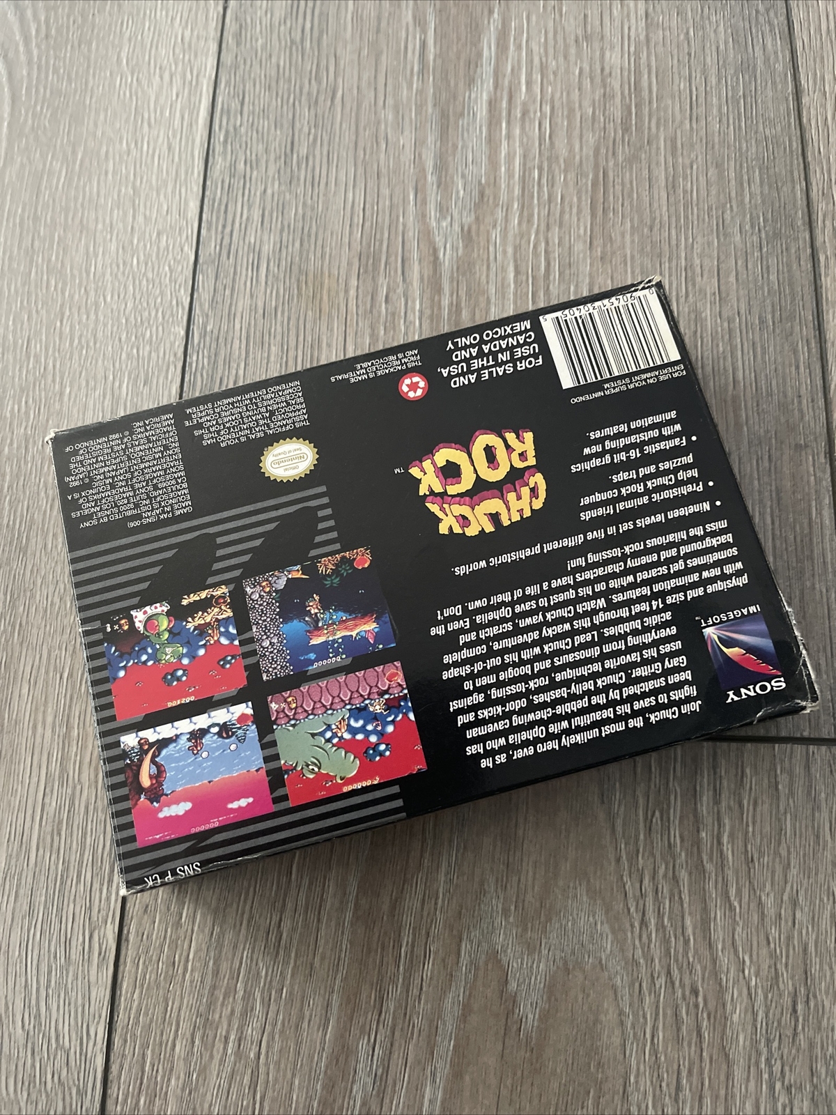Chuck Rock * Snes Box Only * Super Nintendo Original box | eBay