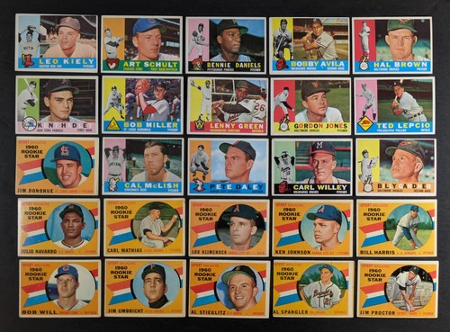 1960 Topps Baseball Starter Set 25 Cards | eBay