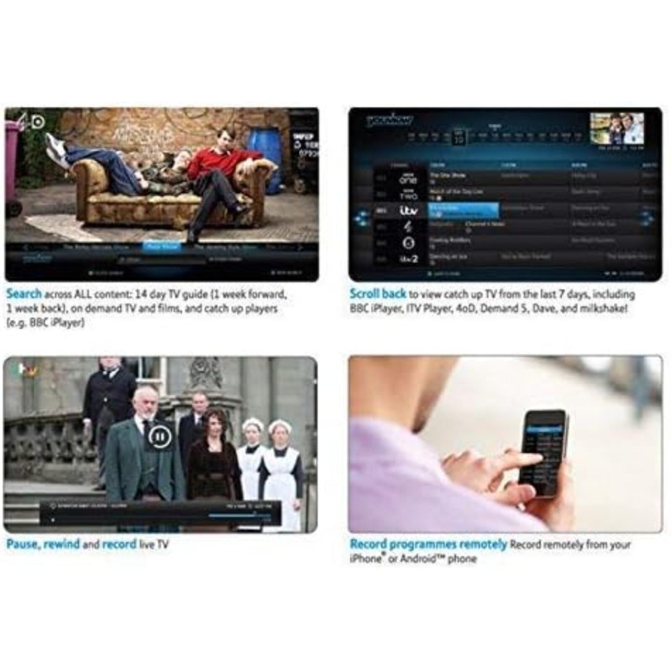 BT Ultra HD YouView Box UHD DTR-T4000/500GB with Twin HD Freeview and 7 ...