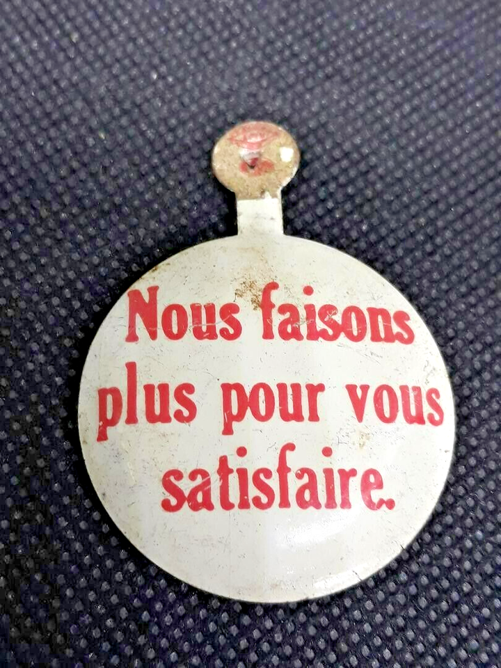 Vtg Avis Rent A Car Button Pin in French, We Do More to Satisfy You ...
