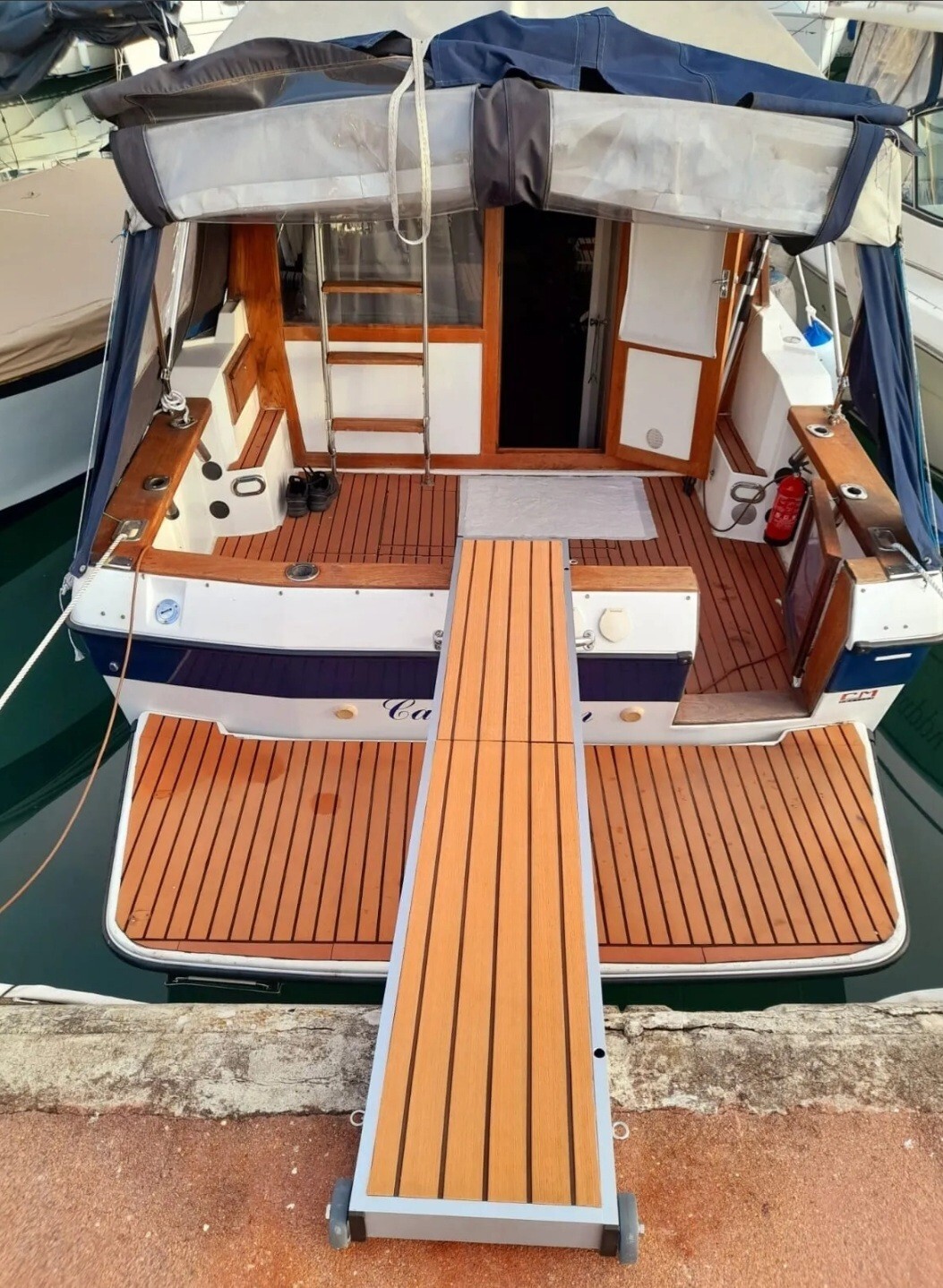 GANGWAY BOAT FOLDING IN SYNTHETIC TEAK 250 CM | eBay