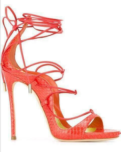 Womens Open Toe Roman Strappy Lace Up Stiletto High Heels Sandals ...