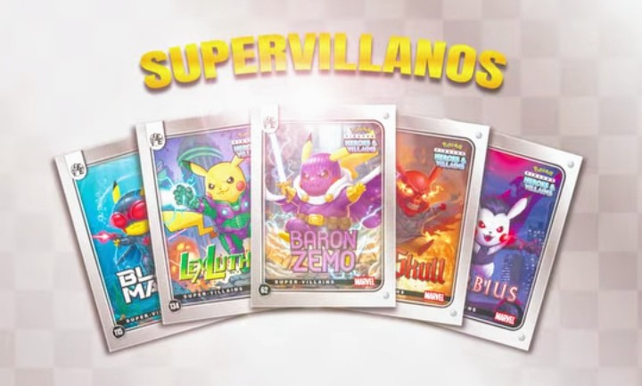 New PIKACHU Cosplay 2 HEROES & VILLAINS Cards Box 30 Packs Peru Flash ...