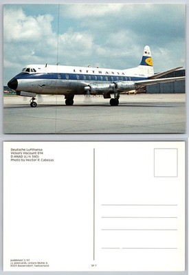 Continental Lufthansa Vickers Viscount Airplane Postcard | eBay