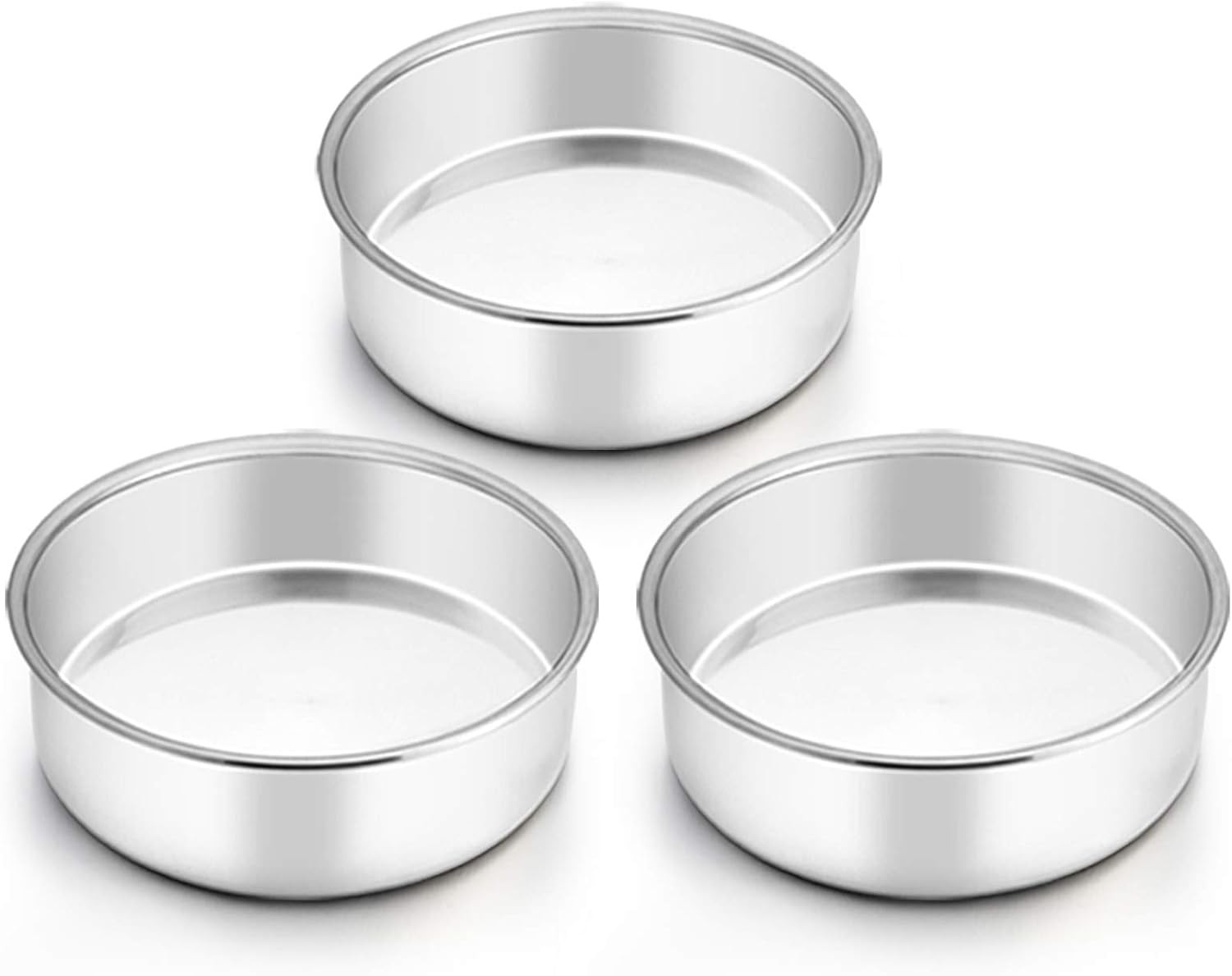 6 Inch Cake Pan Round Smash Cake Pan Tier Baking Pans Set Stainless ...