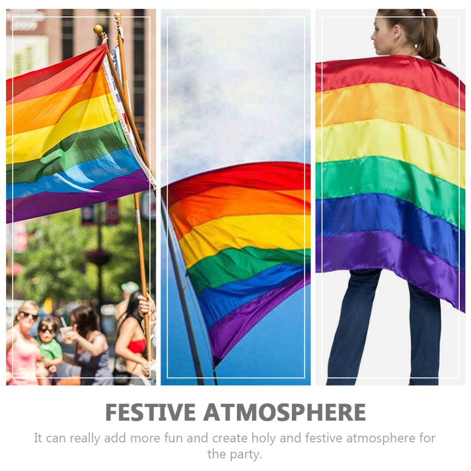 2pcs Rainbow Flag Bunting Party Supplies Decorative Rainbow Flag | eBay