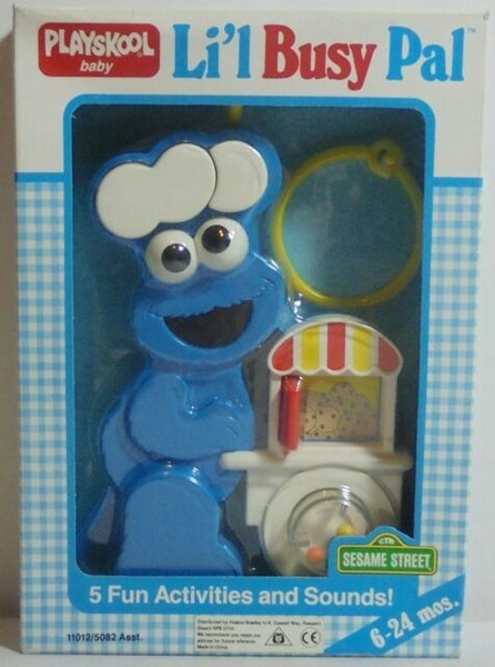 Very RARE Vintage 1990 Sesame Street Lil Busy PAL Cookie Monster ...