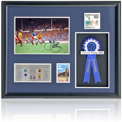 Graeme Sharp Hand Signed Everton 1984 FA Cup Final Presentation AFTAL ...