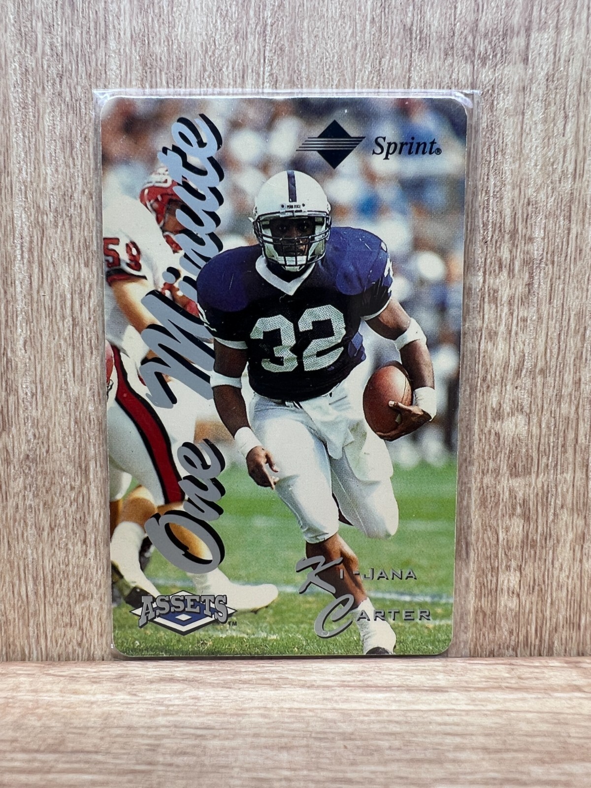 Vintage ASSETS Ki-Jana Carter NFL Football Phone Card Penn State ...
