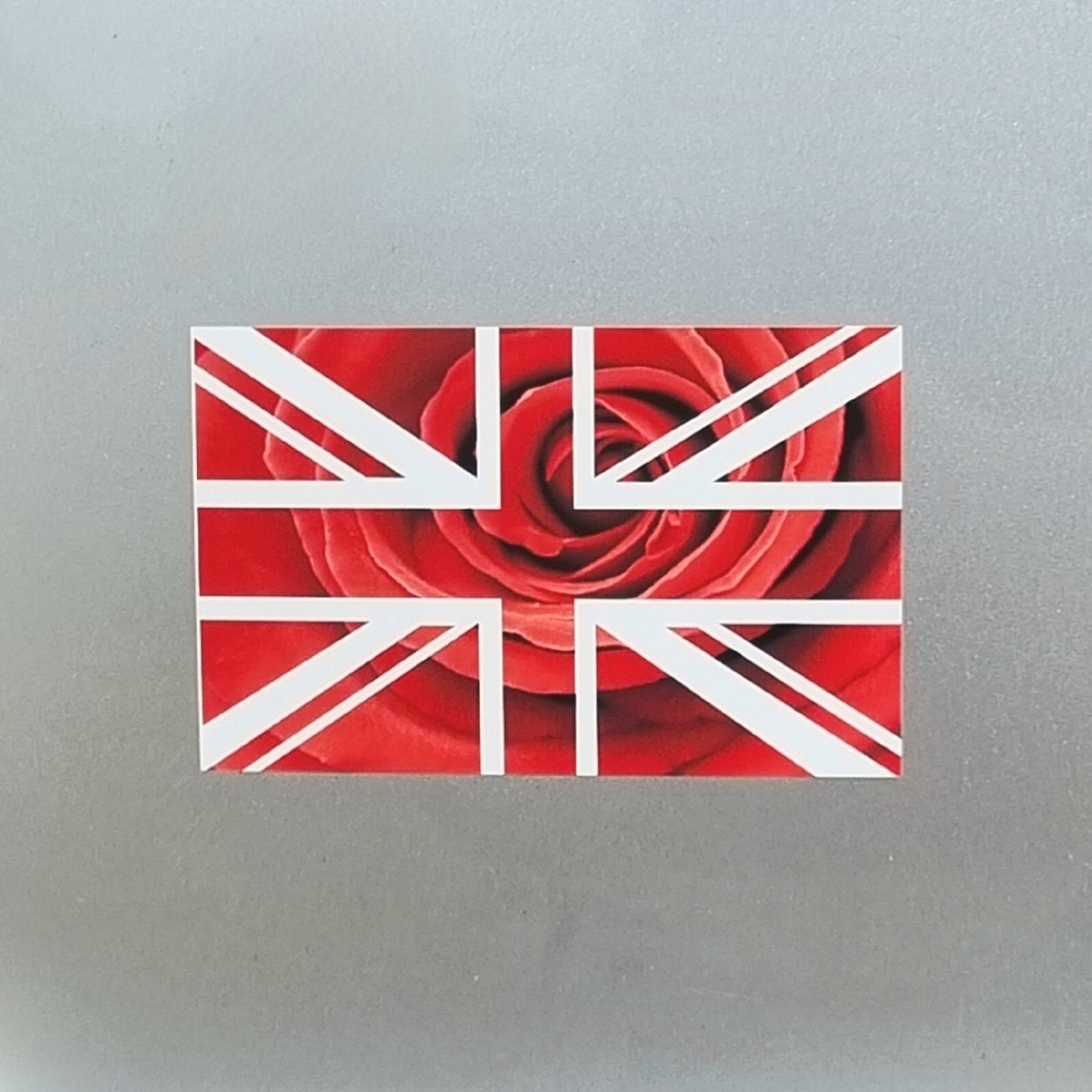 Pretty Red Rose Union Jack British Flag Vinyl Sticker Decal For Car Van ...