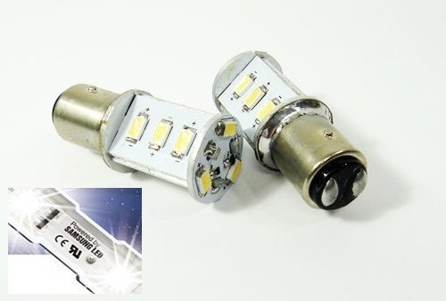 2x 1157 S25 BAY15d 12 SMD LED Brake Light 7000K Bulbs for FORD DODGE ...