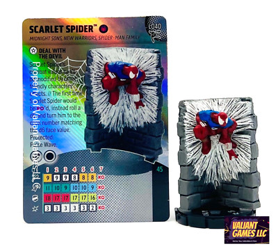 Marvel Heroclix Scarlet Spider #040 & #L040 Legacy Card Spider-Verse ...